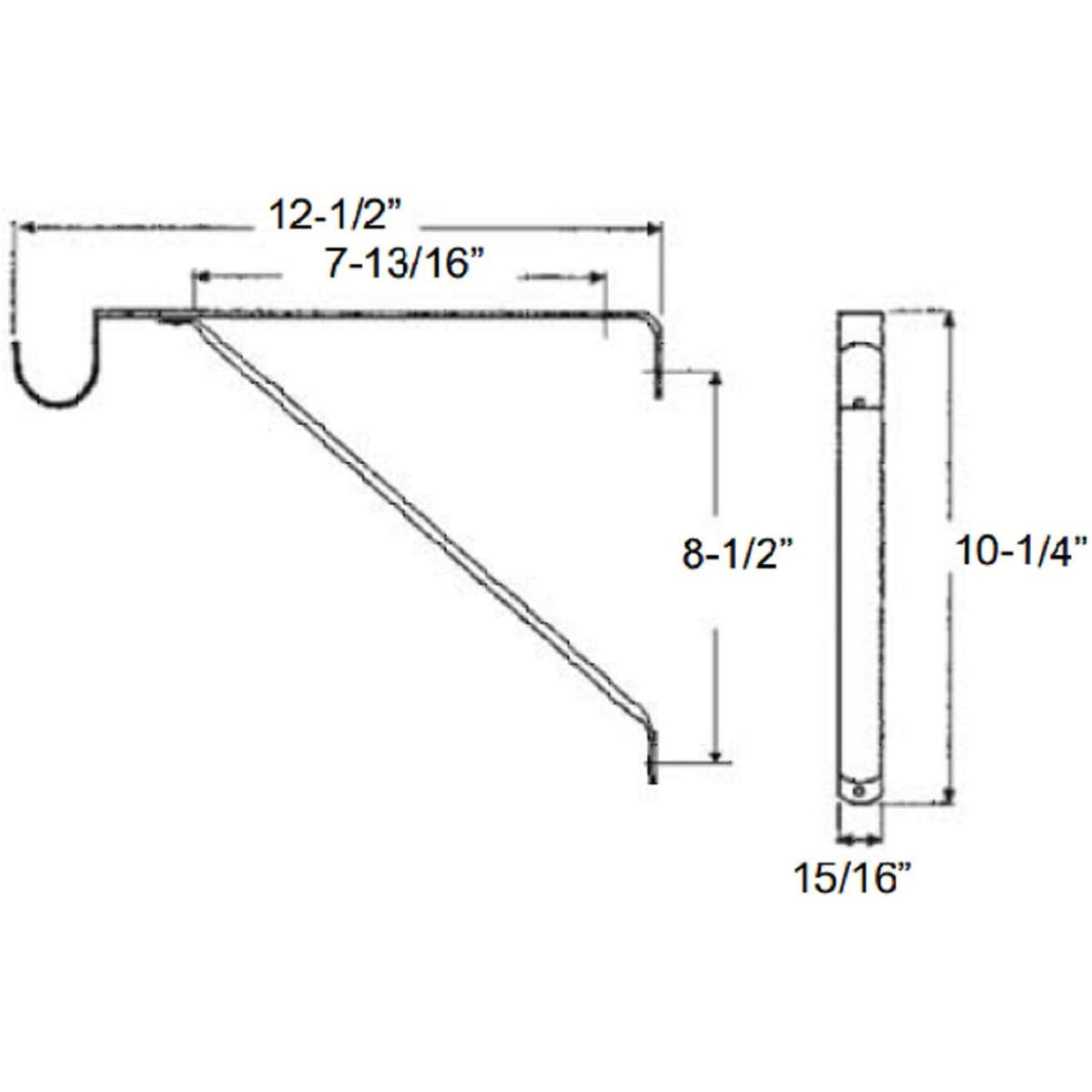 Heavy Duty Adjustable Shelf Rod Support Bracket (White) – buildwholesale